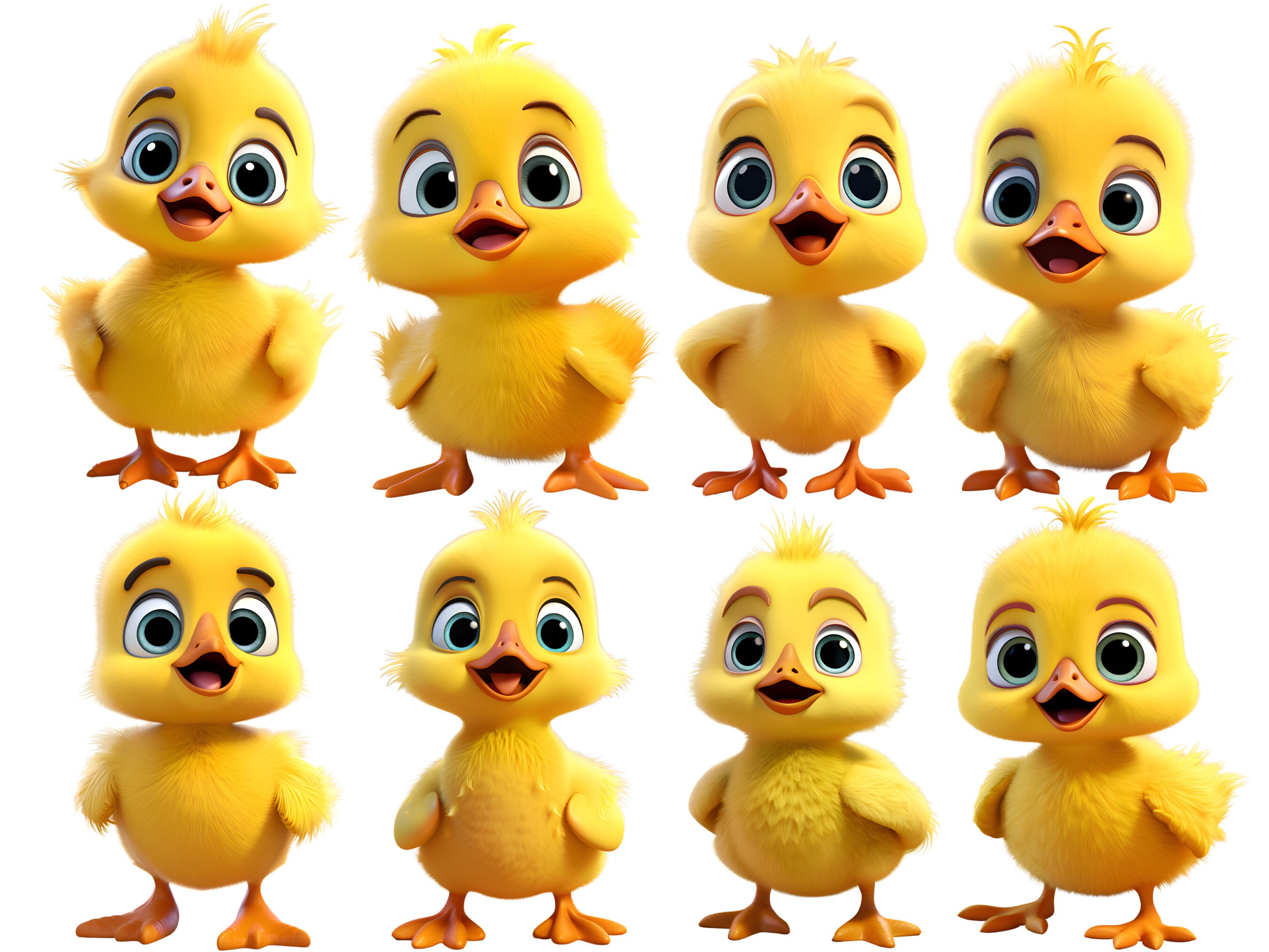 83 Cute Duck Duckling PNG Clipart - Ducklings Art Print - Yellow Duck ...