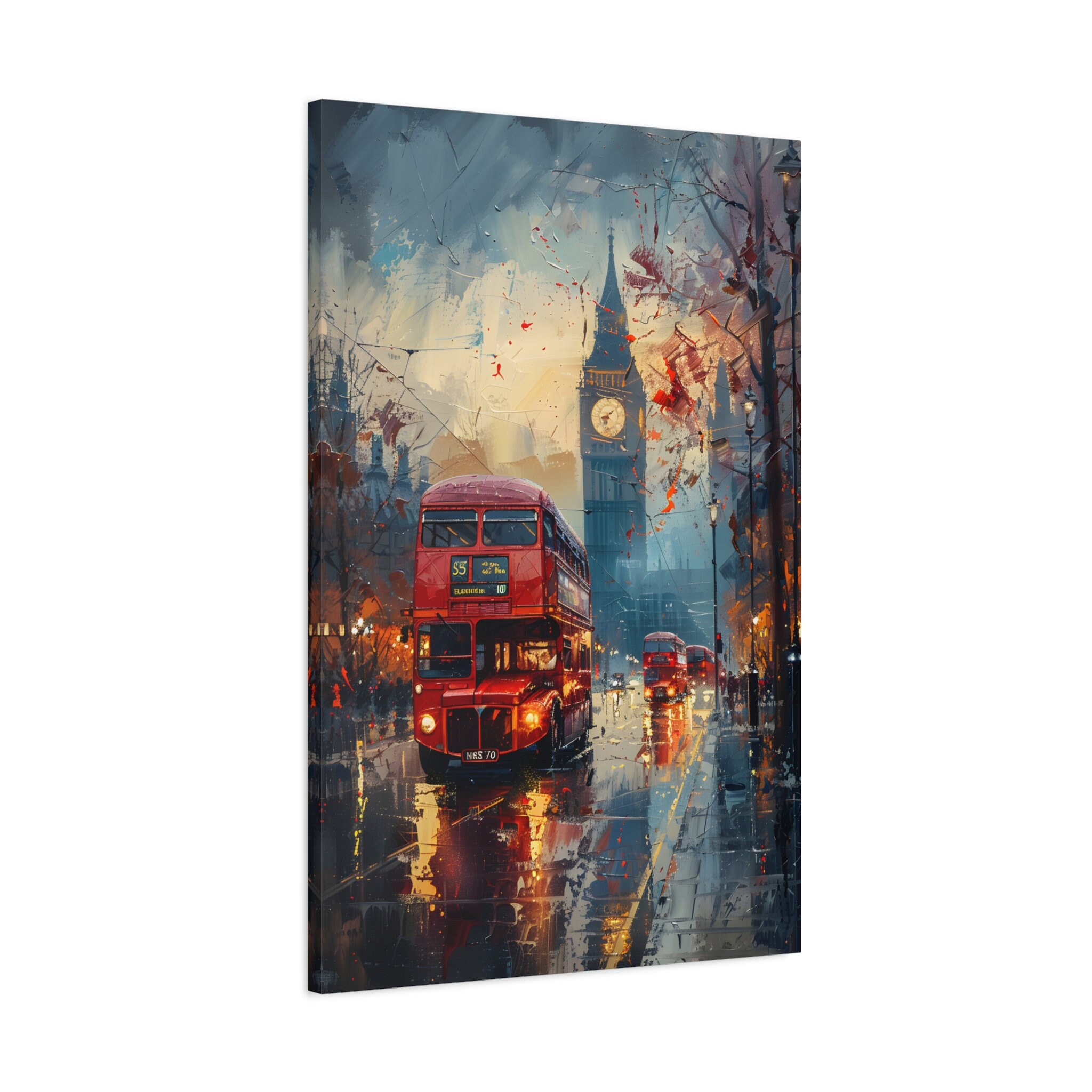 London Watercolor Painting Canvas, London Canvas Print, London Artwork ...