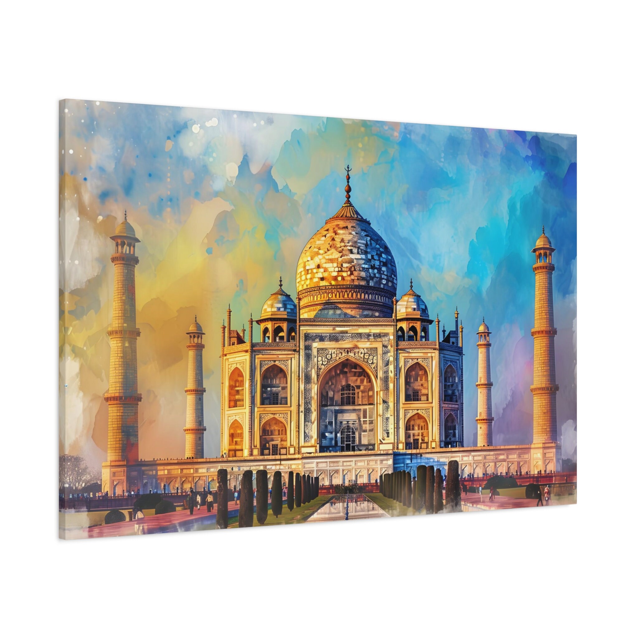 Taj Mahal Watercolor Painting, Taj Mahal Art Work, Taj Mahal India, Taj ...