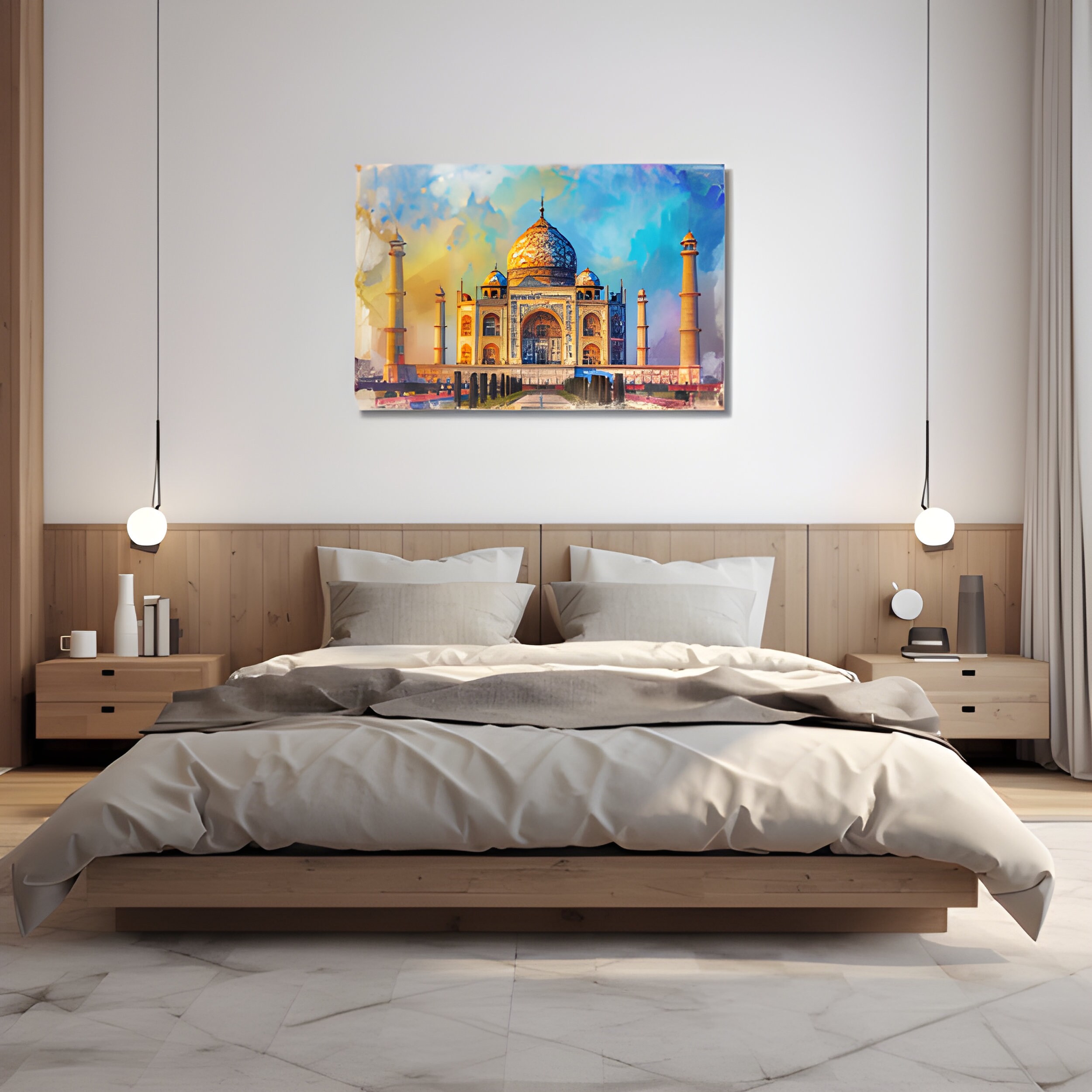 Taj Mahal Watercolor Painting, Taj Mahal Art Work, Taj Mahal India, Taj ...