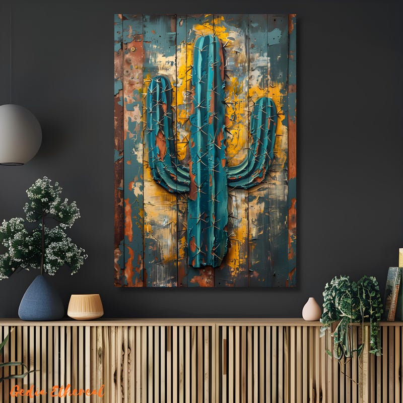 Cactus Wall Art - Etsy