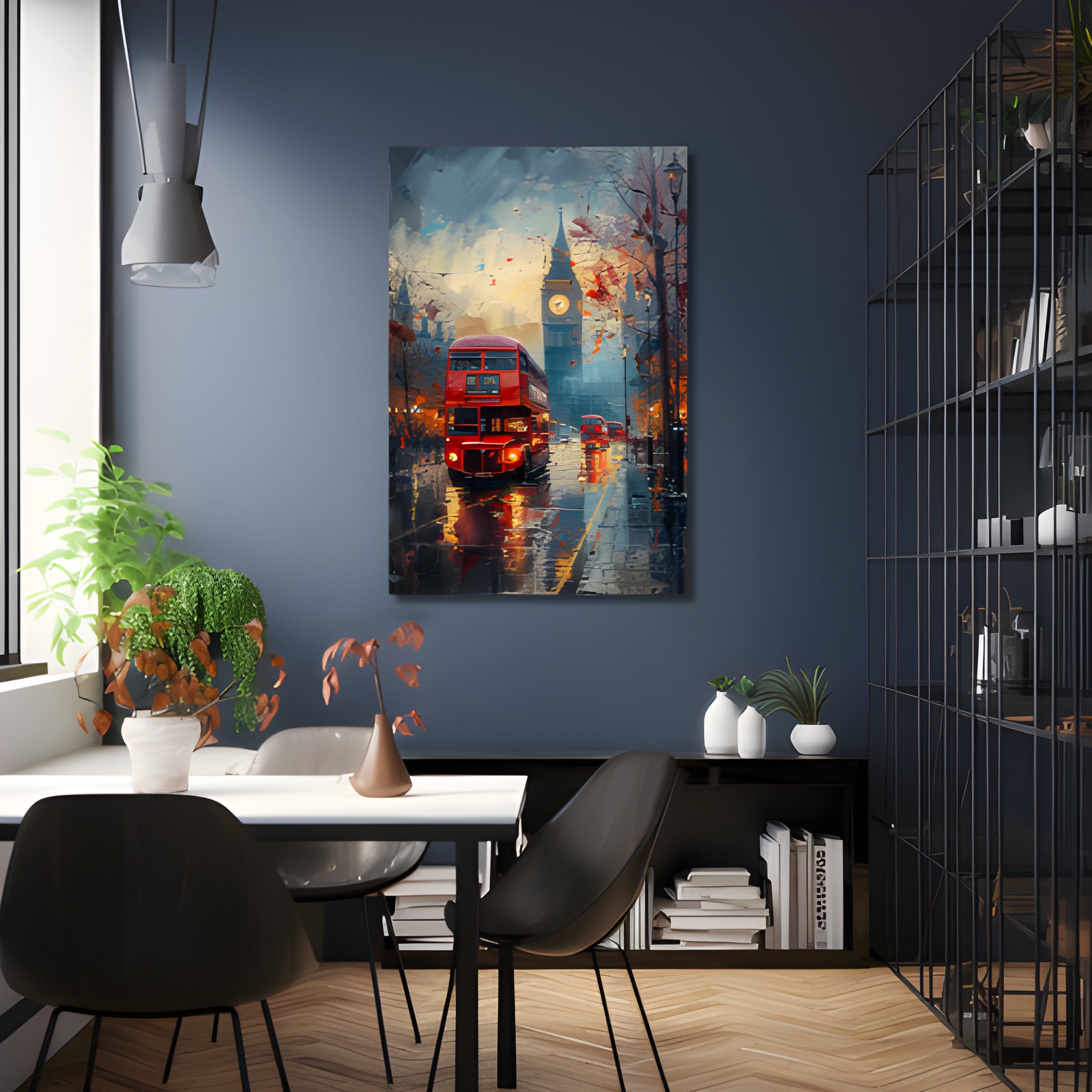 London Watercolor Painting Canvas, London Canvas Print, London Artwork ...