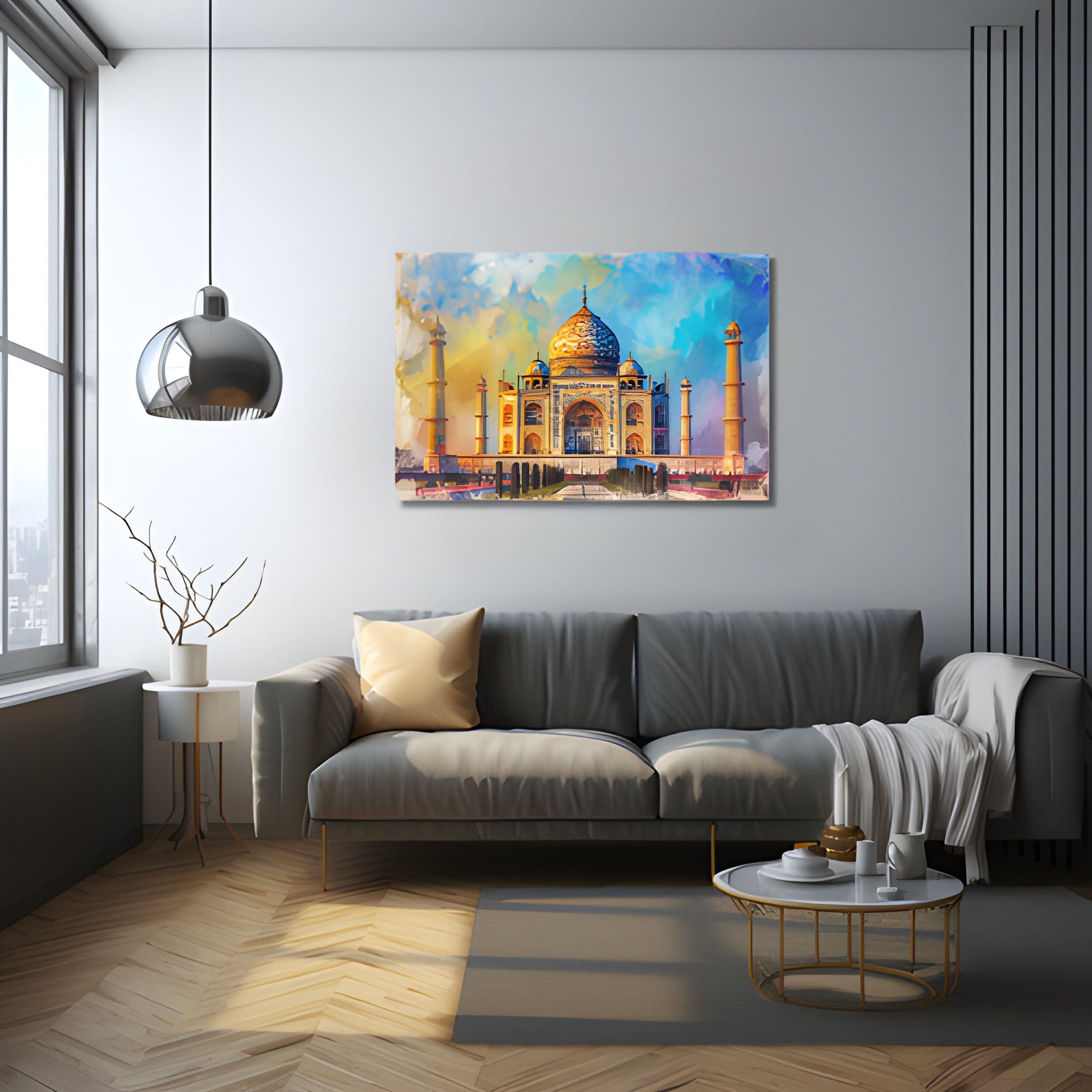 Taj Mahal Watercolor Painting, Taj Mahal Art Work, Taj Mahal India, Taj ...