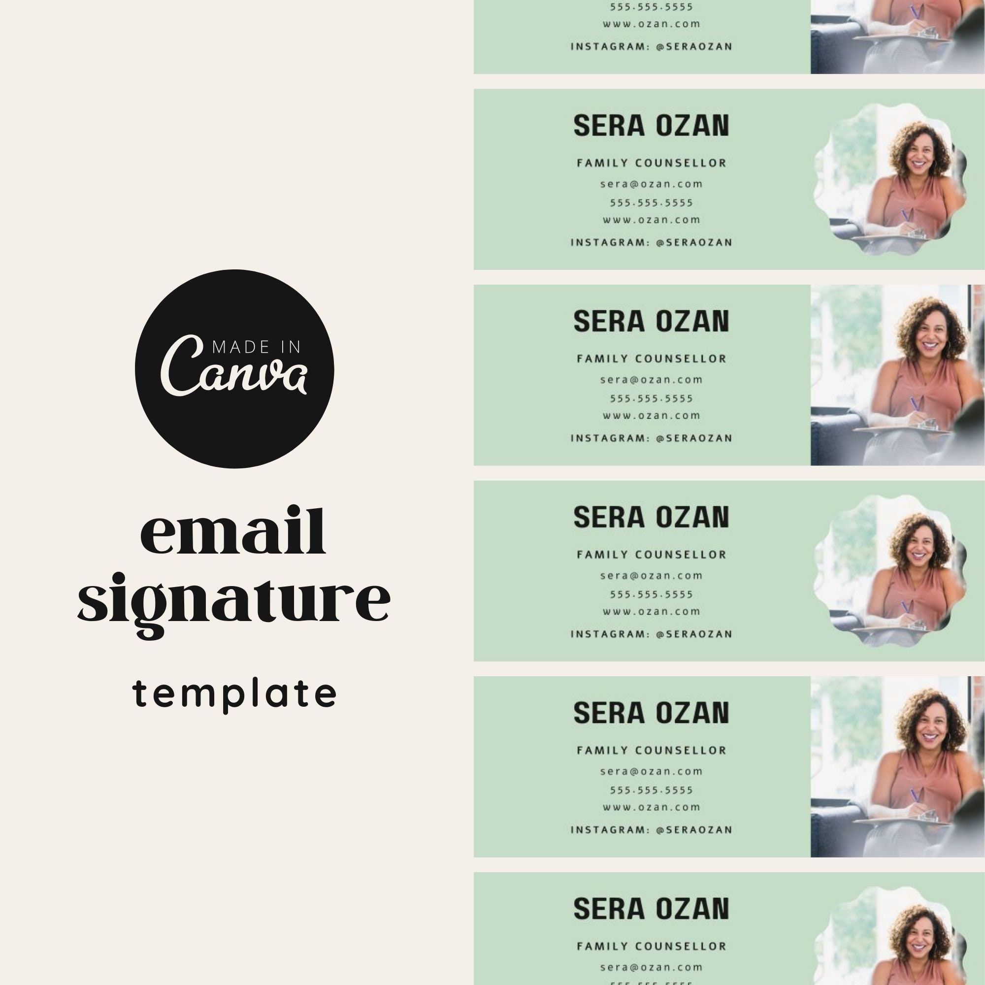 Email Signature Template INSTANT DOWNLOAD Small Business - Etsy