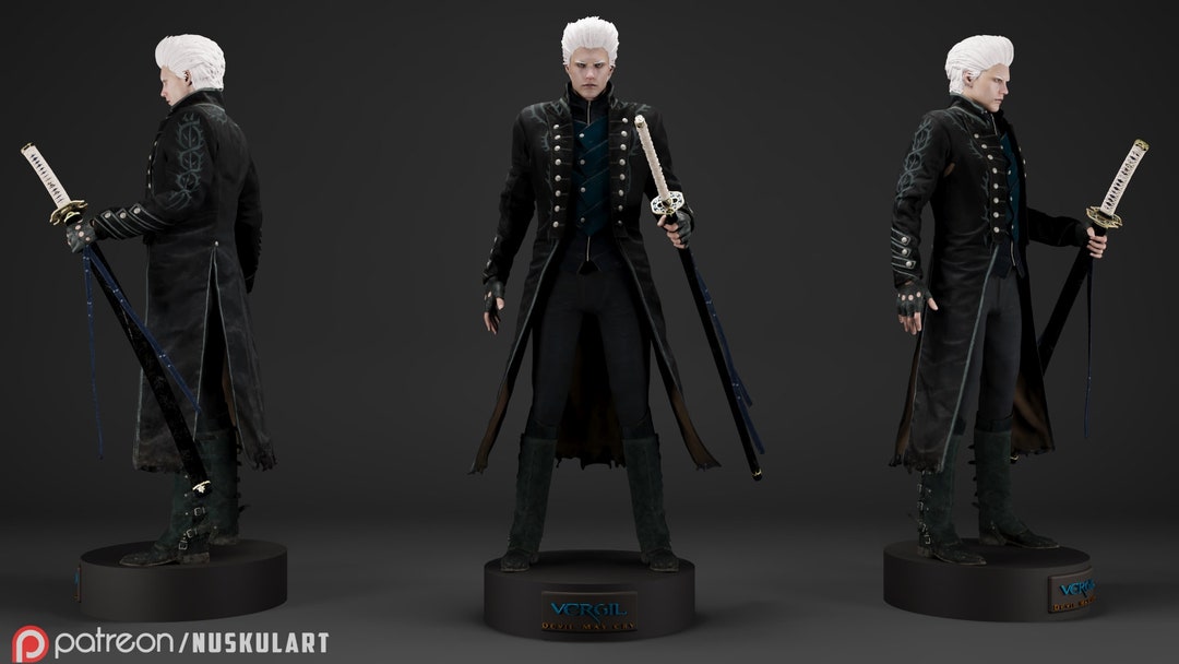 Vergil Devil May Cry Collectible 3D Stl Print Digital File - Etsy