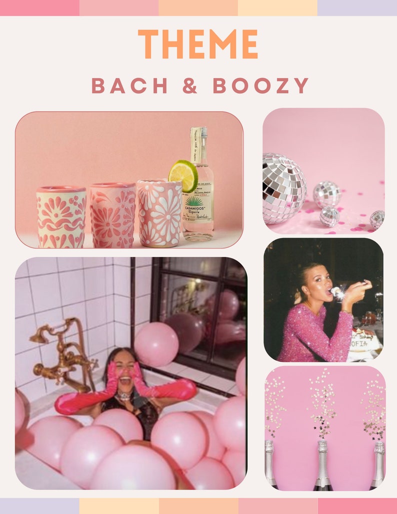 Bach and Boozy Bachelorette Itinerary Template - Etsy