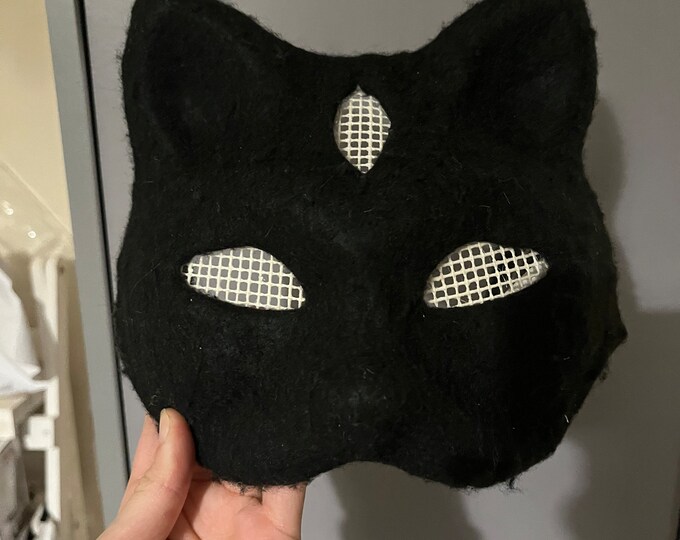 Black Therian Mask With 3rd Eye - Etsy