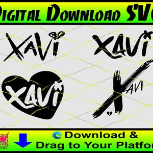 4 Xavi Digital Download Vectorize SVG File - Etsy