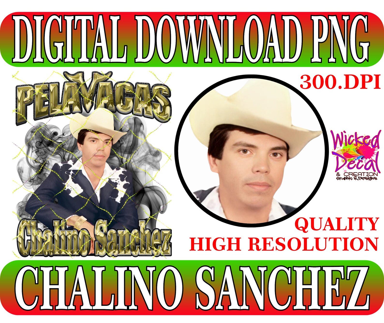 Chalino Sanchez Pelavacas Digital Download PNG - Etsy