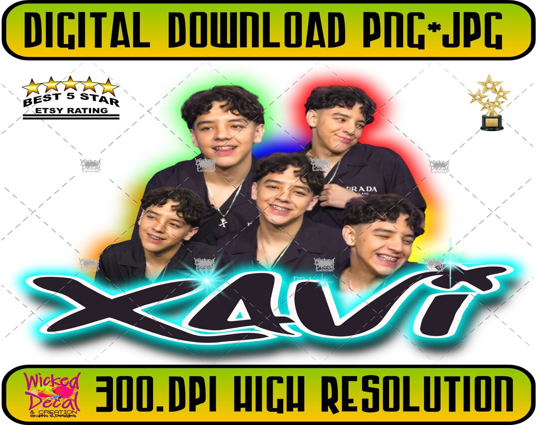5star Xavi Digital Download PNG/JPG 300.dpi High Resolution - Etsy