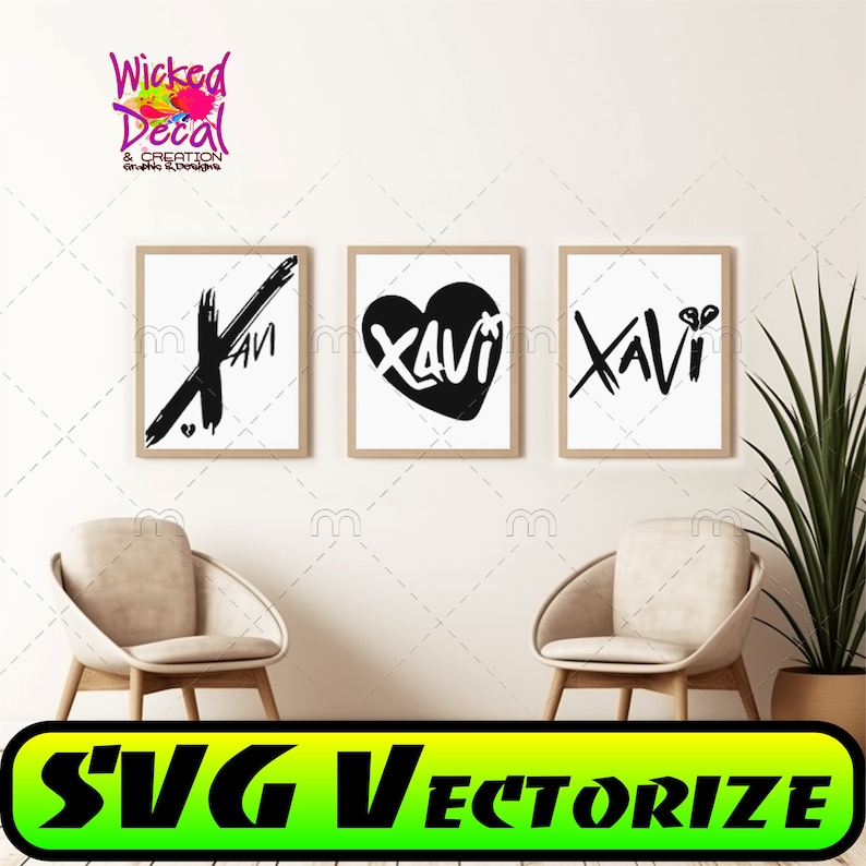 4 Xavi Digital Download Vectorize SVG File - Etsy