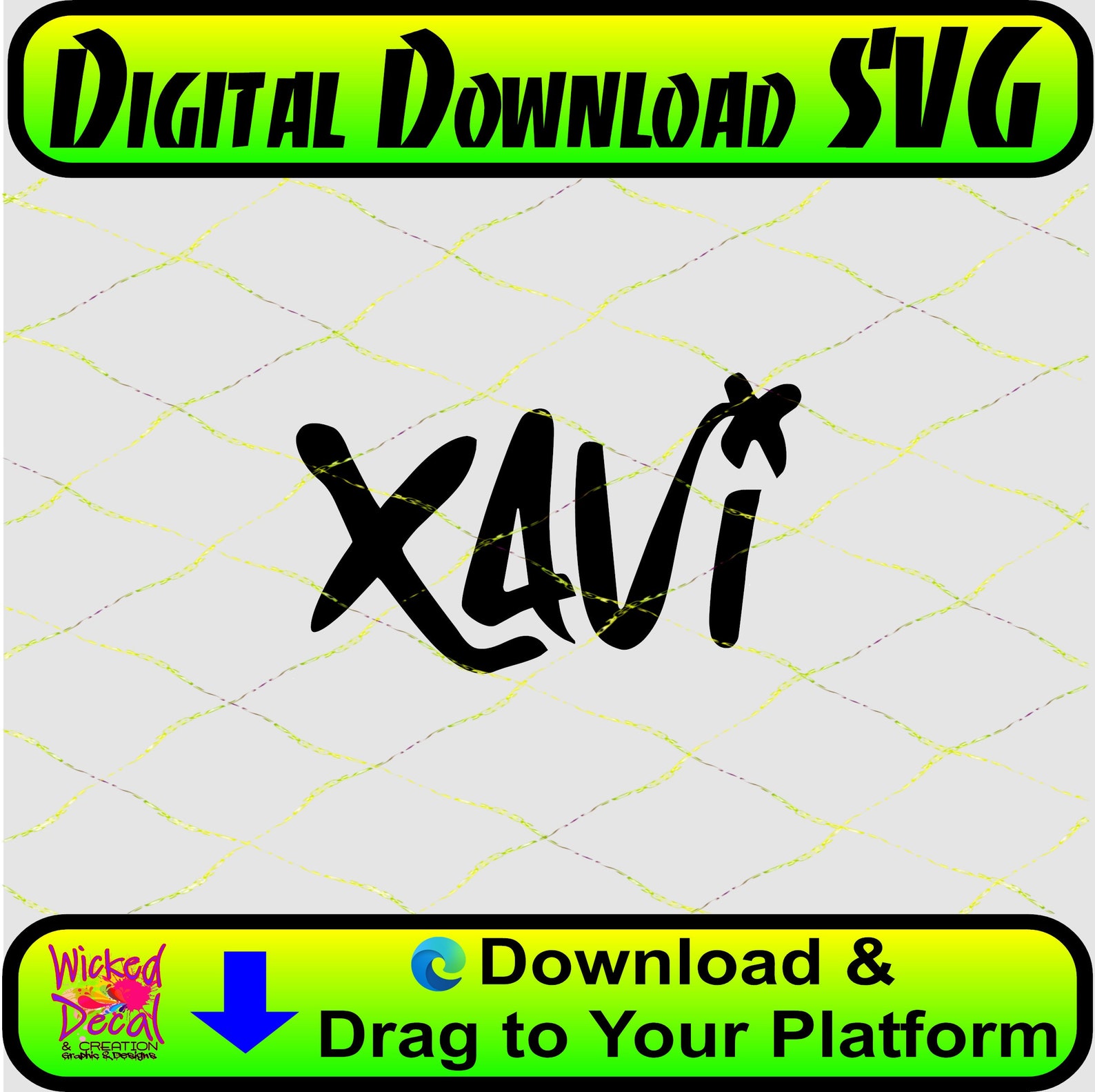 4 Xavi Digital Download Vectorize SVG File - Etsy