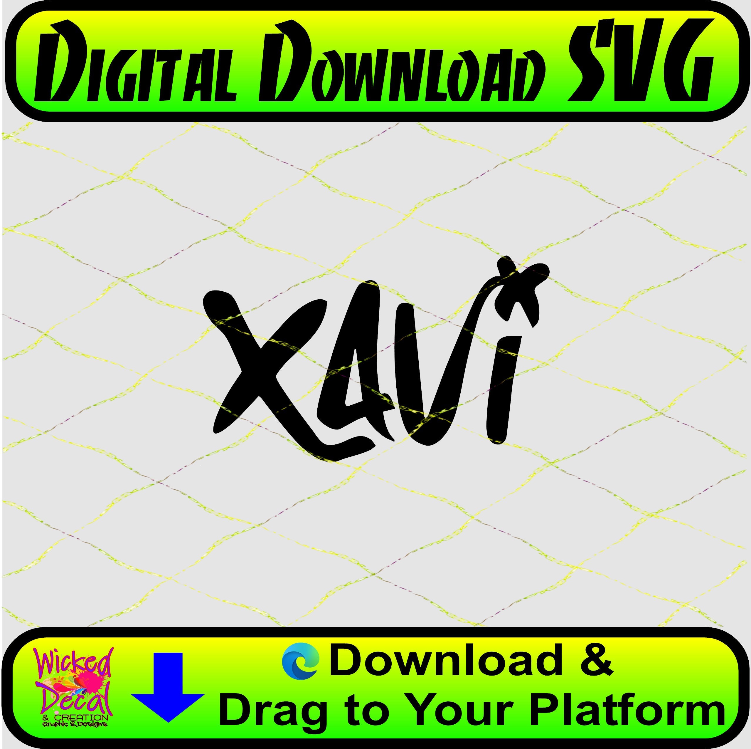 4 Xavi Digital Download Vectorize SVG File - Etsy