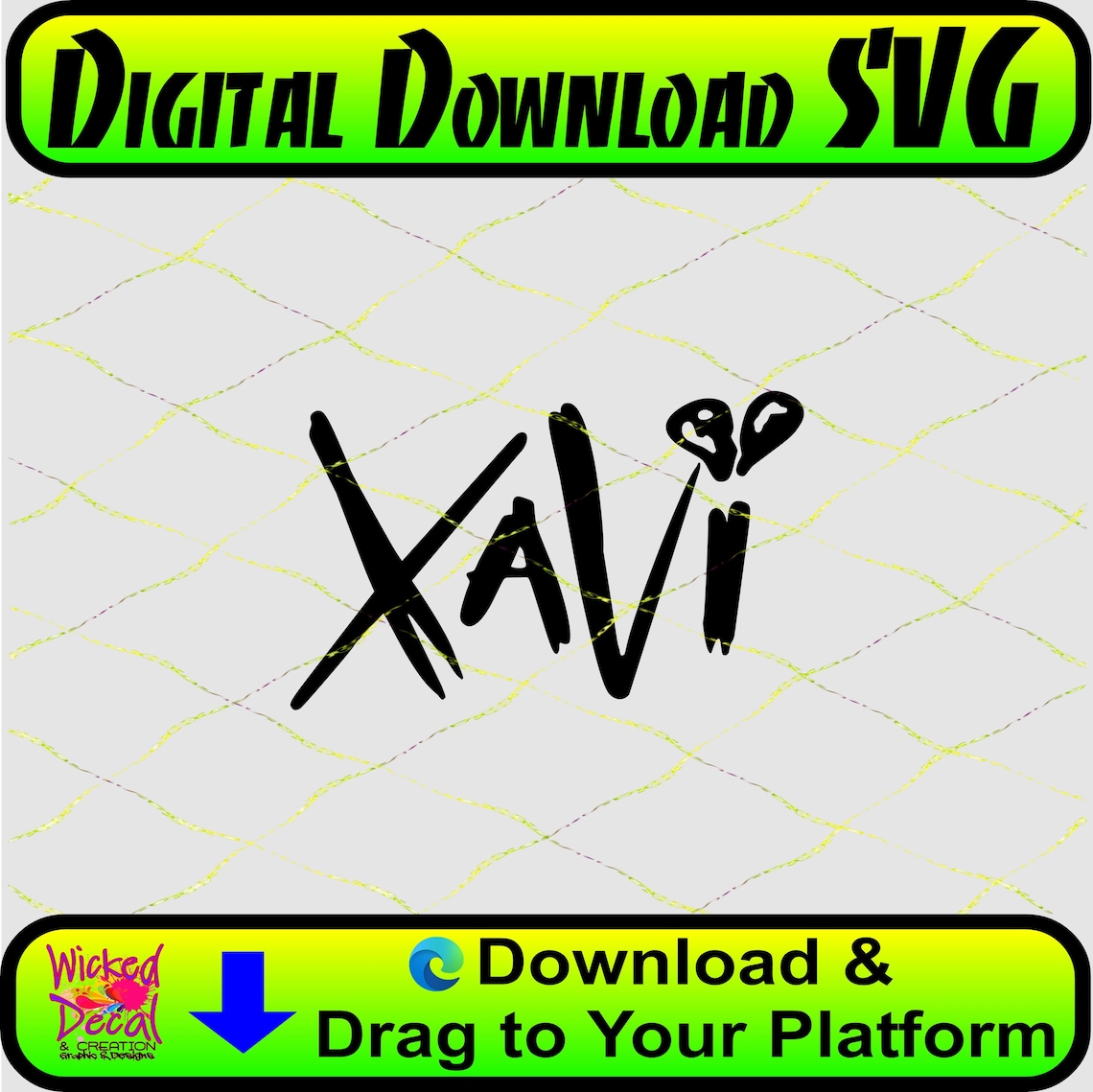 4 Xavi Digital Download Vectorize SVG File - Etsy