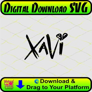 4 Xavi Digital Download Vectorize SVG File - Etsy