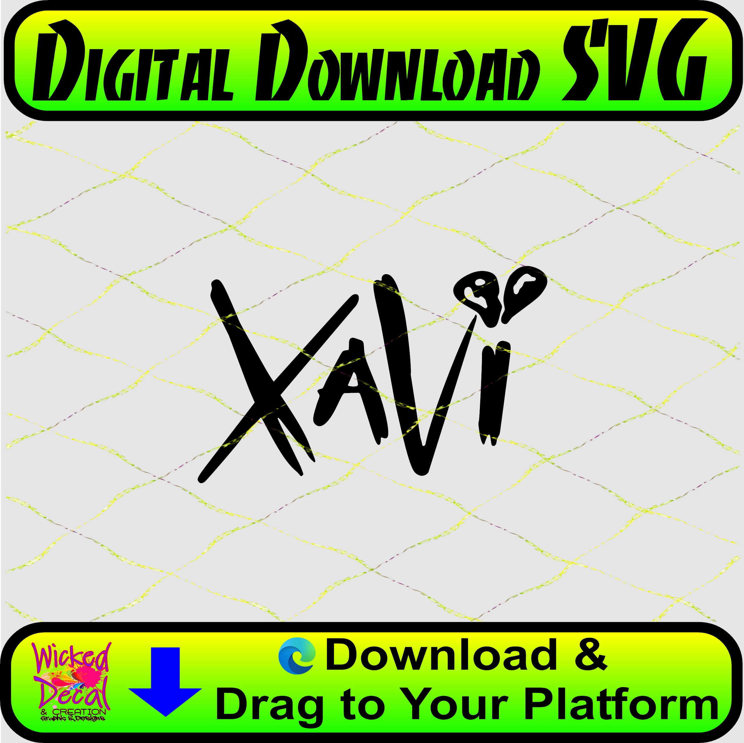 4 Xavi Digital Download Vectorize SVG File - Etsy