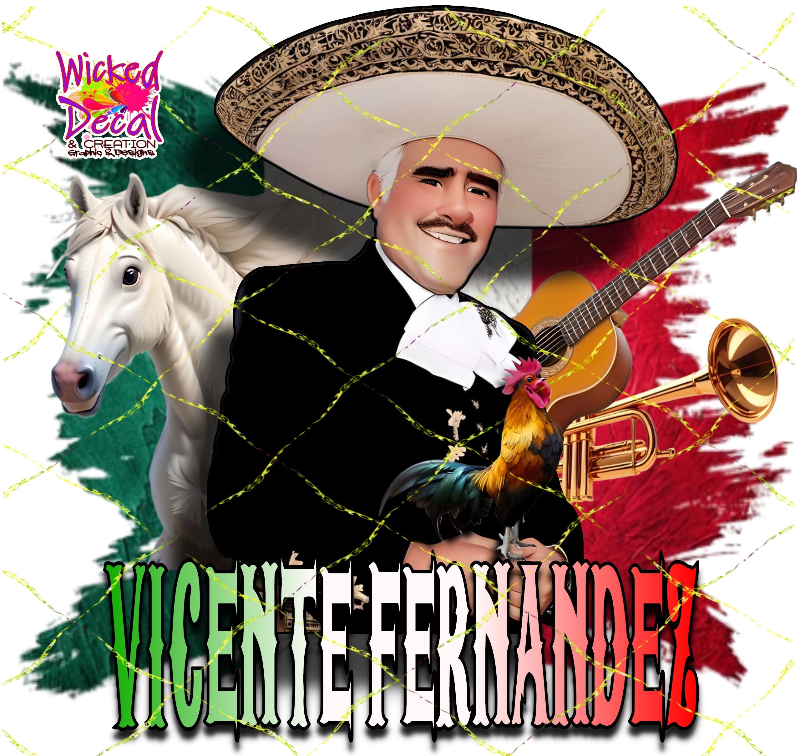 Cartoon Vicente Fernandez Digital PNG/JPG Download - Etsy