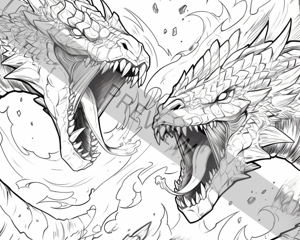 Coloring Book Dragons Anime Coloring Book Fierce Dragons Coloring Pages ...