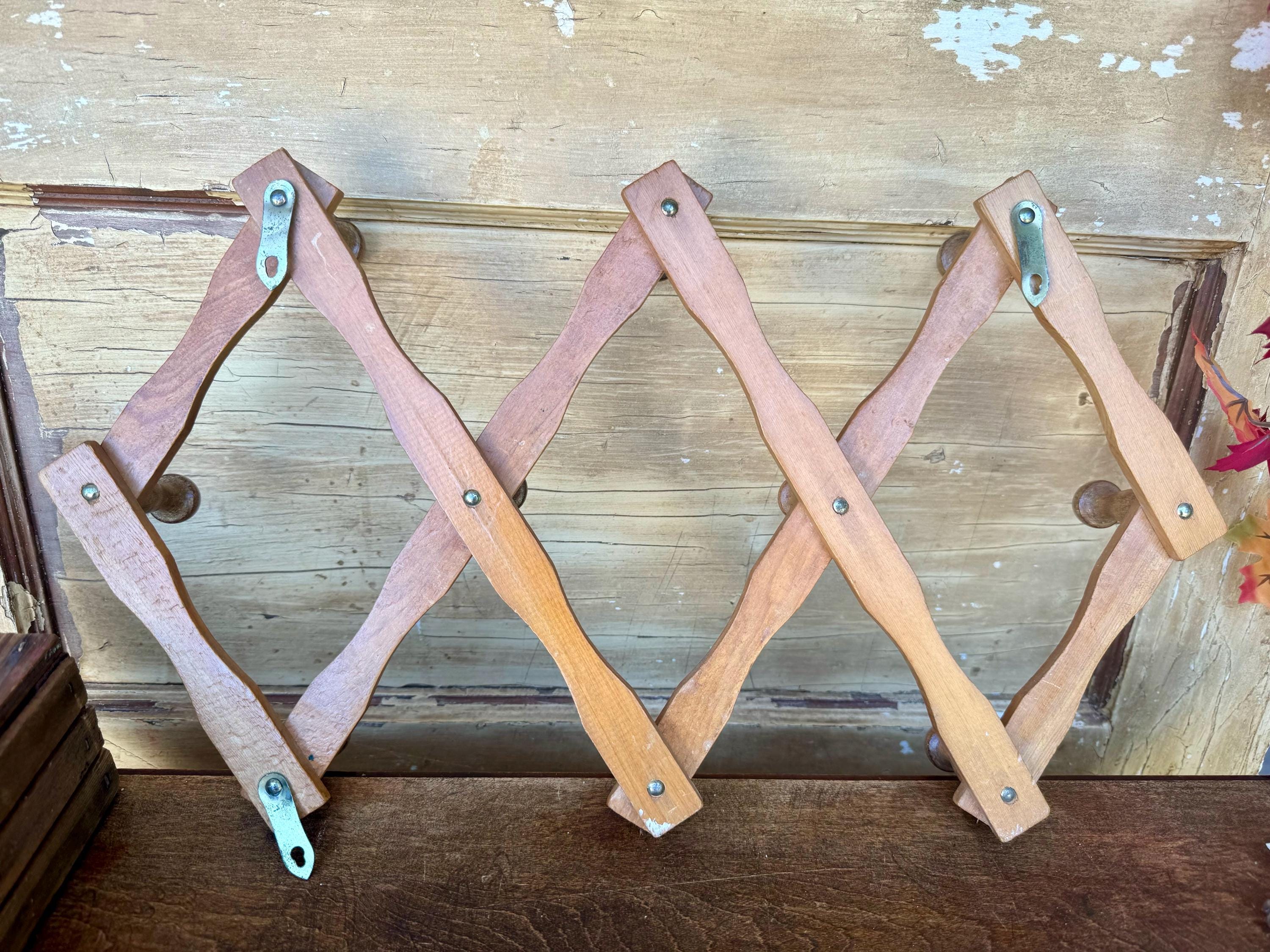 10 Peg Wooden Accordion Rack - Etsy