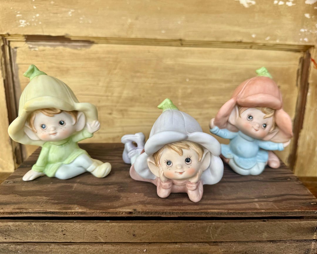 Homco Elves 3 Piece Set - Etsy