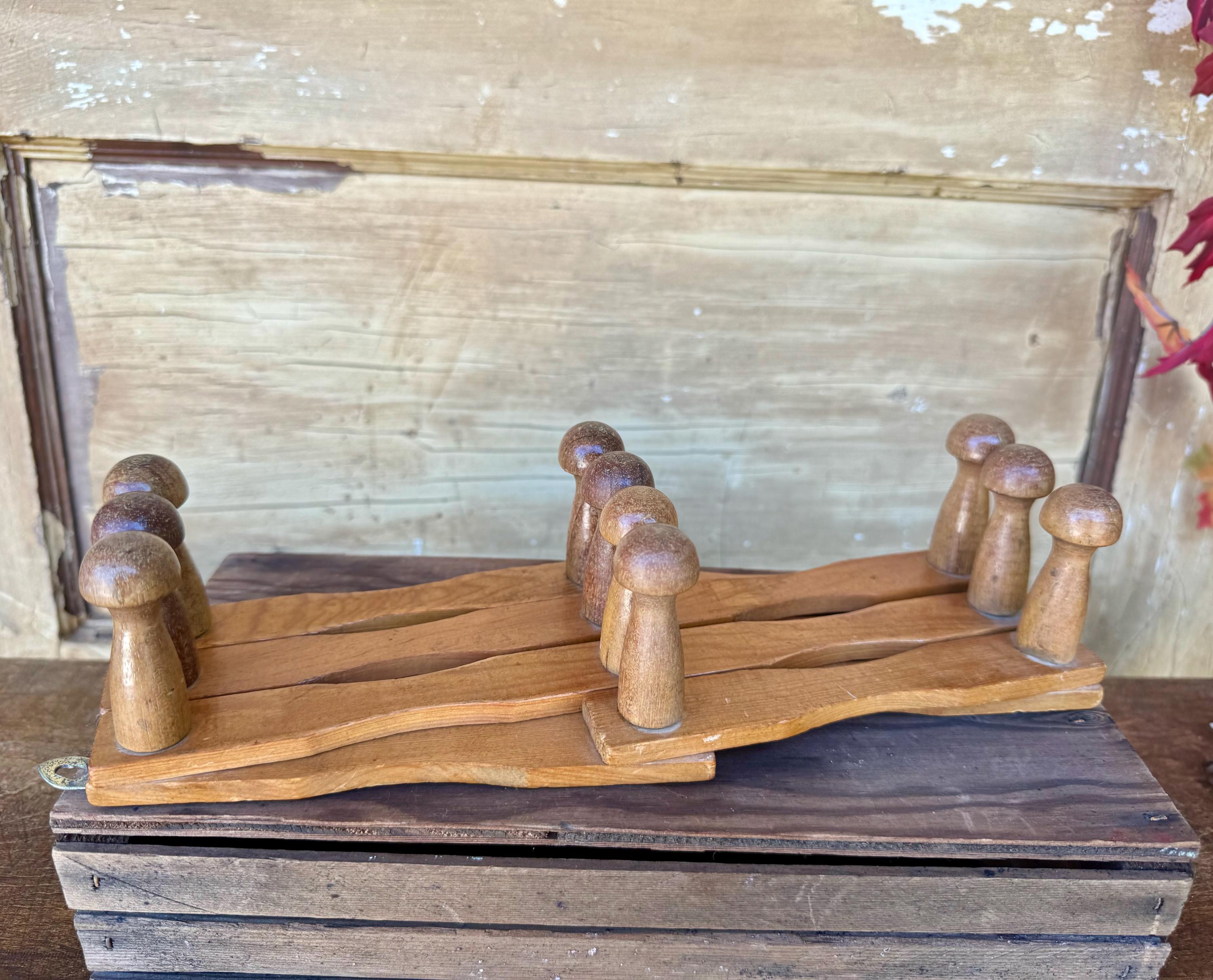 10 Peg Wooden Accordion Rack - Etsy