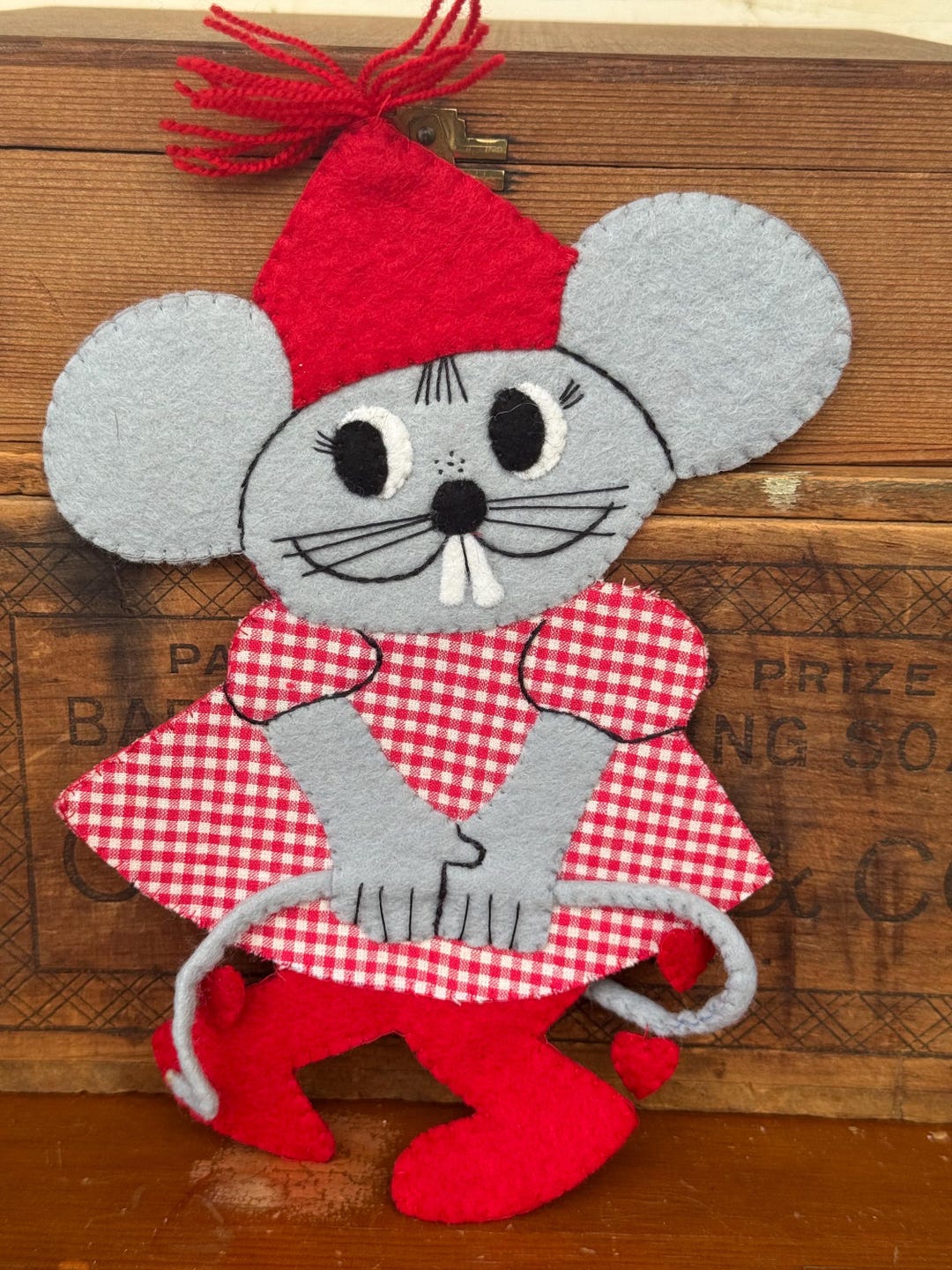 Handmade Felt Mouse Wall Decor Valentines - Etsy