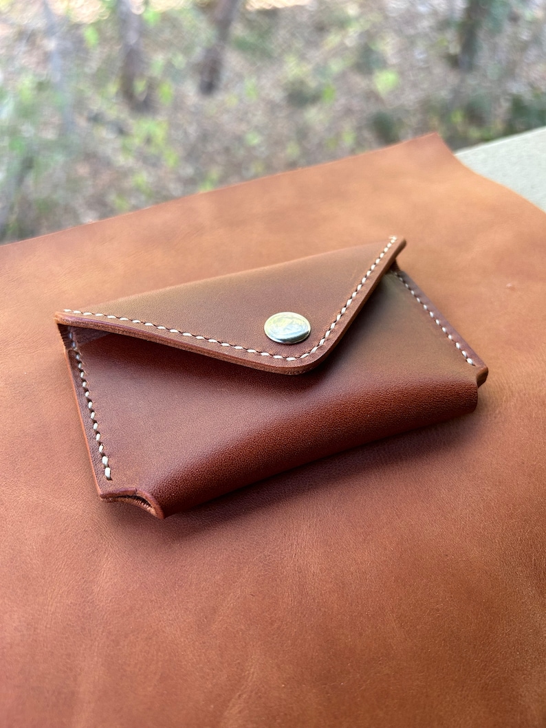 Leather Envelope Wallet - Etsy