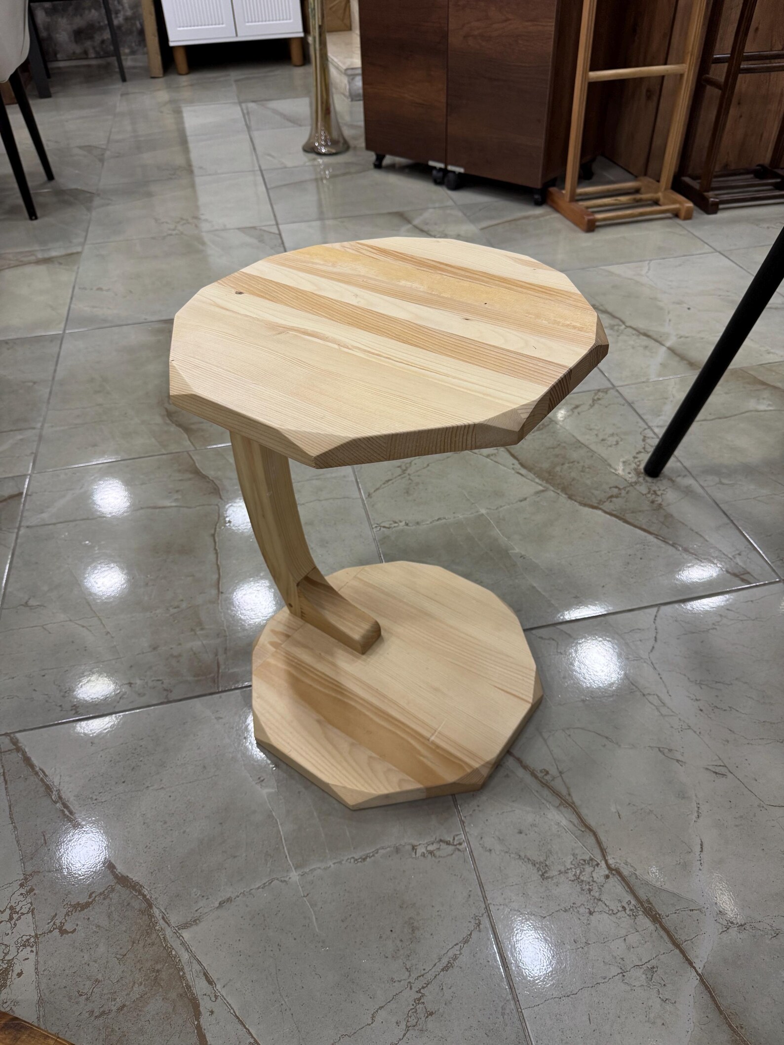 Round C Shape Laptop Table, Wooden Table, Modern and Minimalist - Etsy