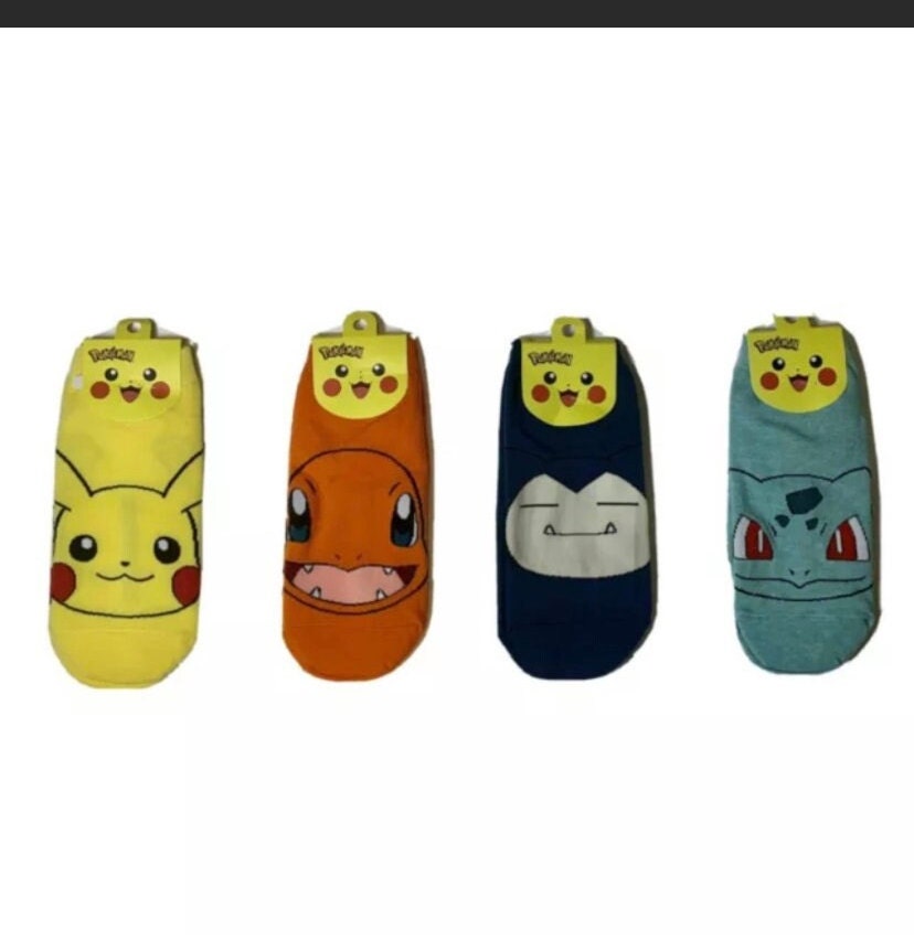Pokemon Anime Cute Soft Gift 4 Pairs of Socks - Etsy