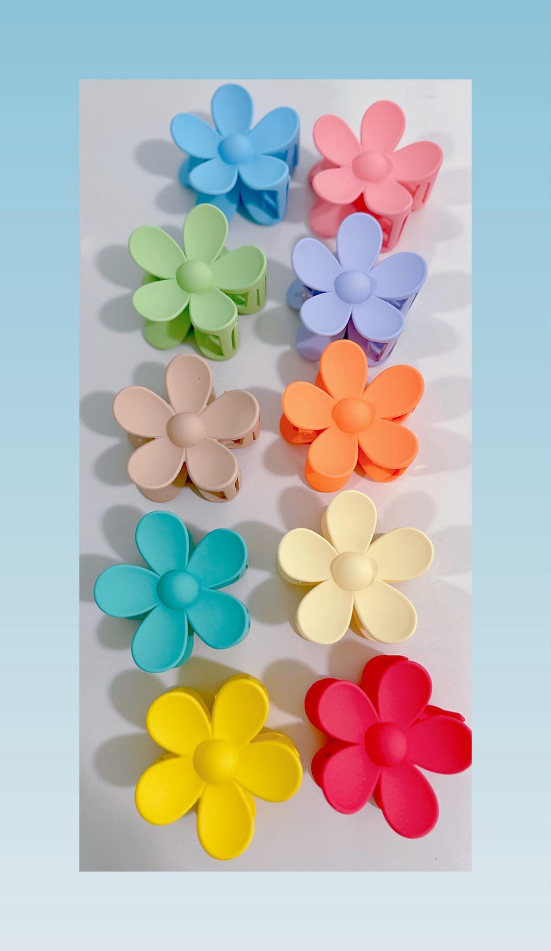 Daisy Hair Clip for Women | Flower Hair Claw Clip | Matte Flower Claw ...