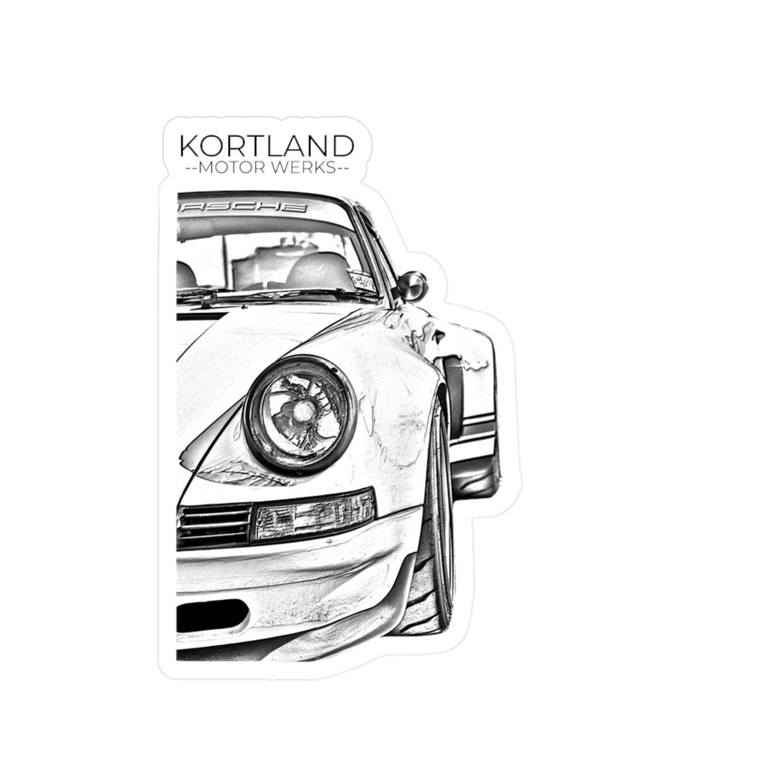 Porsche 911 Vinyl Sticker, Car Decal, Retro Car Sticker, Automotive ...