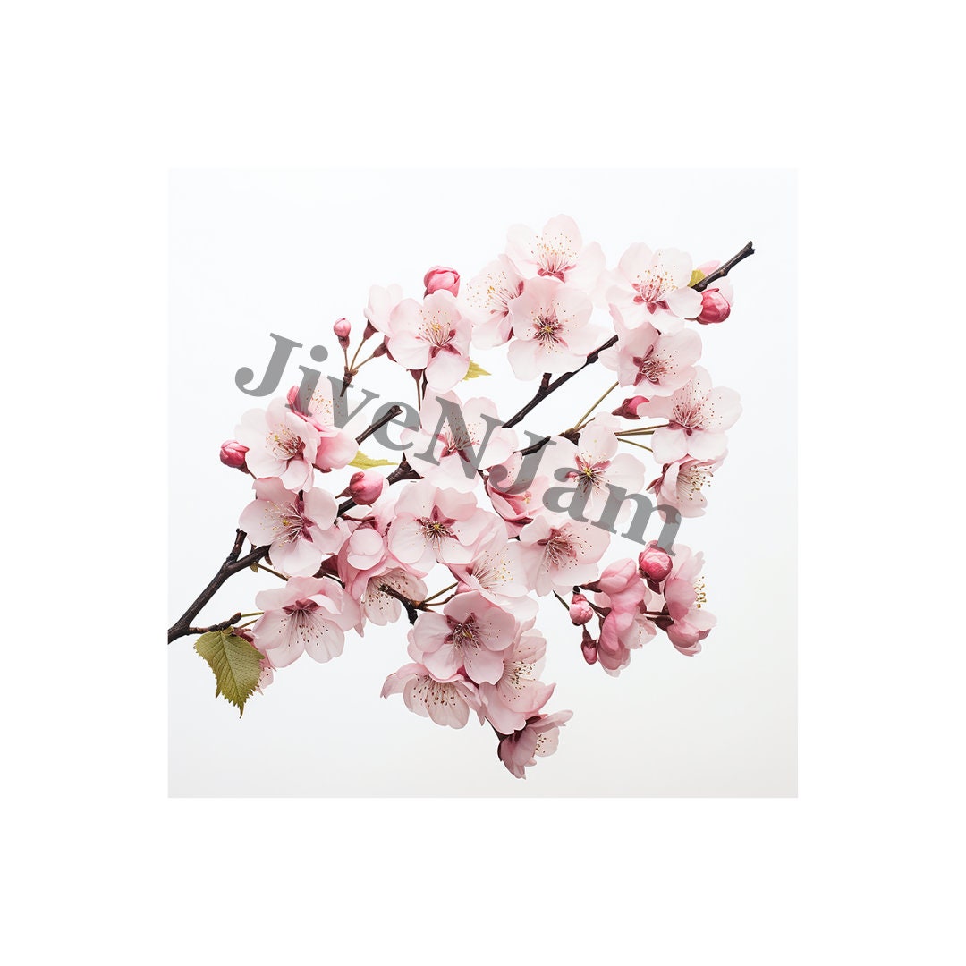 20 PNG Cherry Blossoms Set, Digital Print, Digital Download, Cherry ...