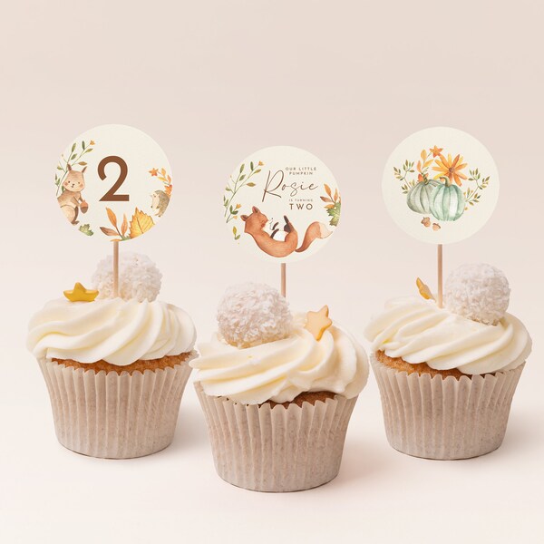 Fall Cupcake Toppers - Etsy