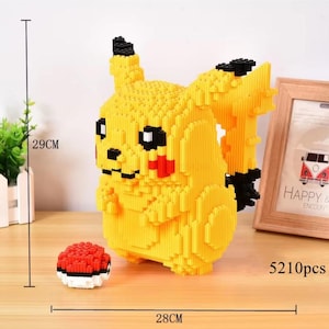Pokemon Pikachu Building Blocks Model Mini Bricks - Etsy
