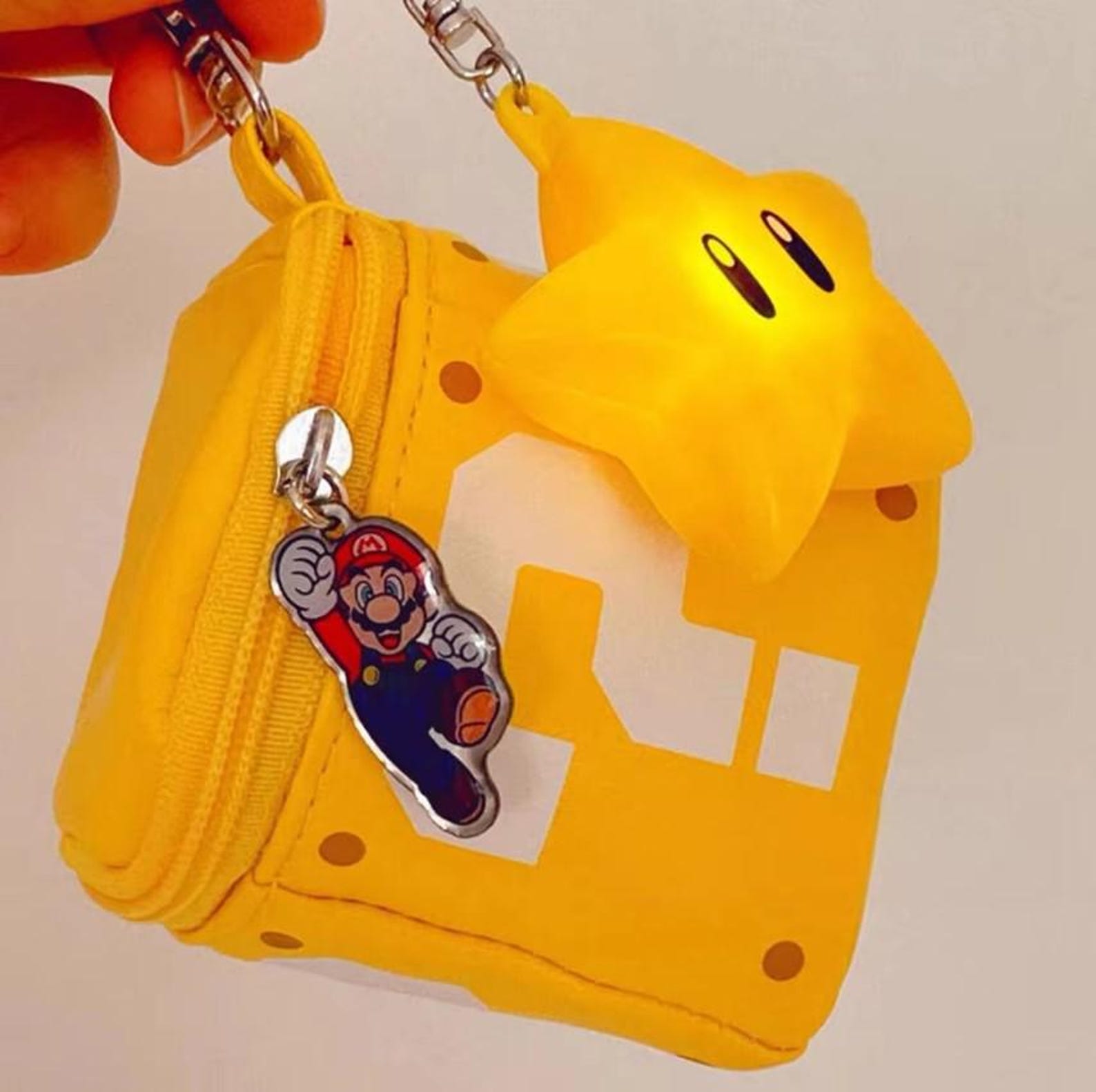 Super Mario Question Bags With Mario Keychains (no Star Keychains) - Etsy