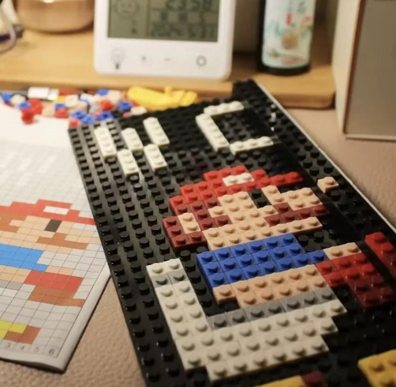 Super Mario Building Block Toilet Sign - Double Side - Etsy