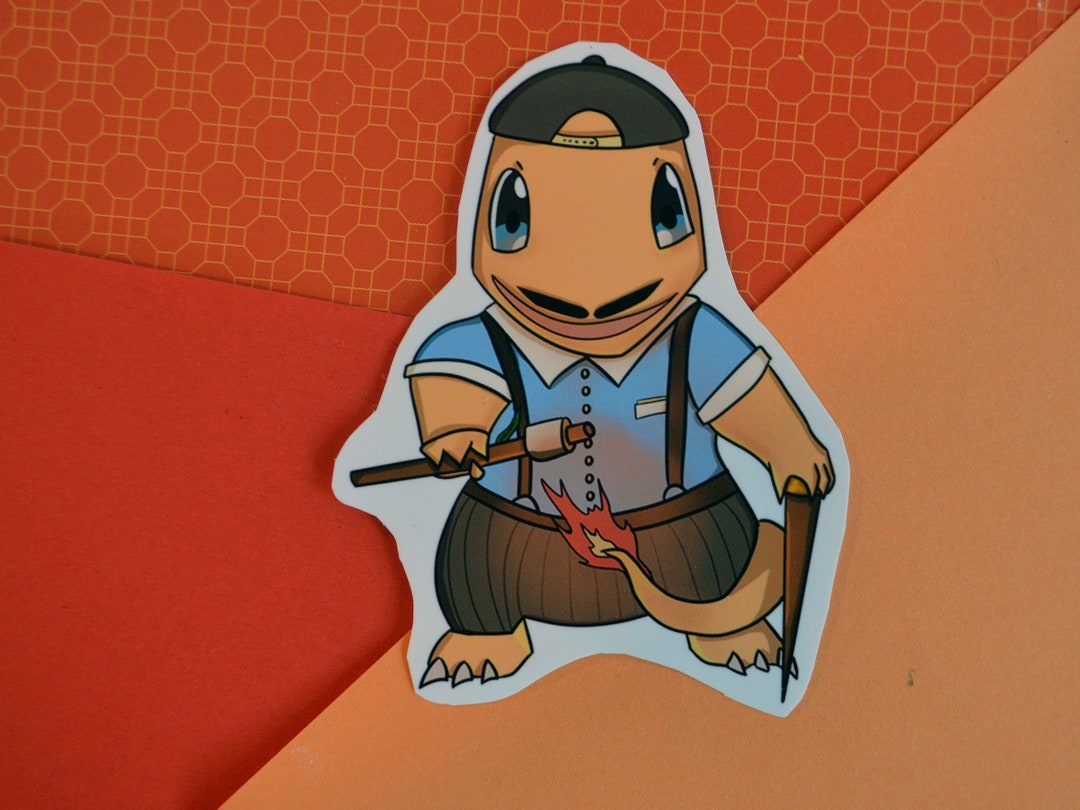 Pokemon Sticker - Dapper Charmander - Etsy