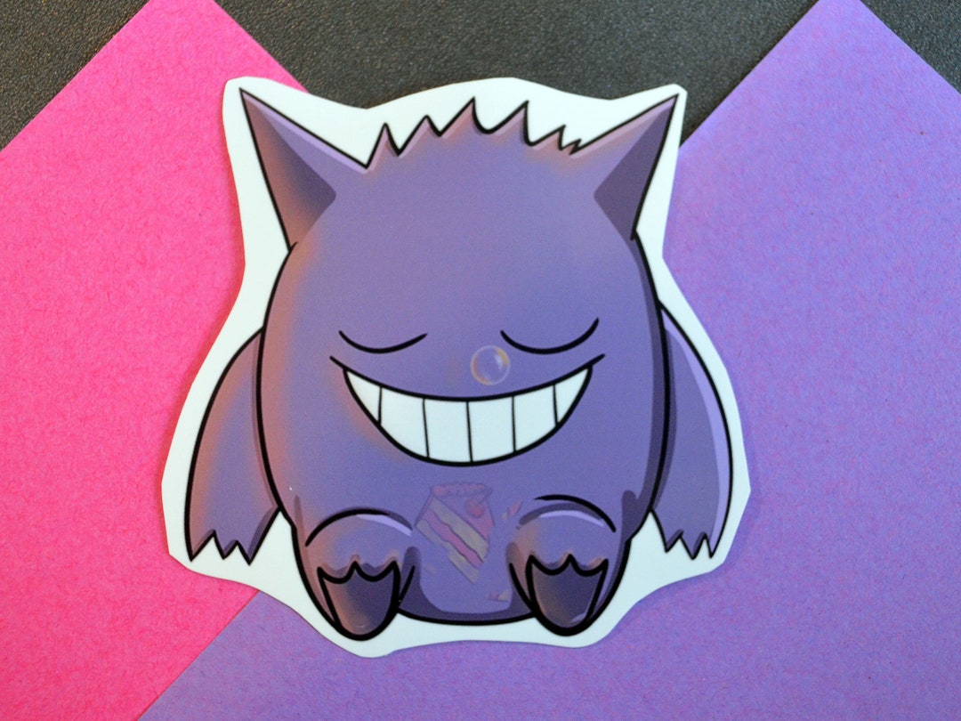 Pokemon - Gengar Eating Cake Sticker - Etsy