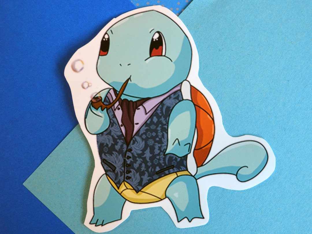 Suave Squirtle Vinyl Sticker Embrace Elegance & Water - Etsy