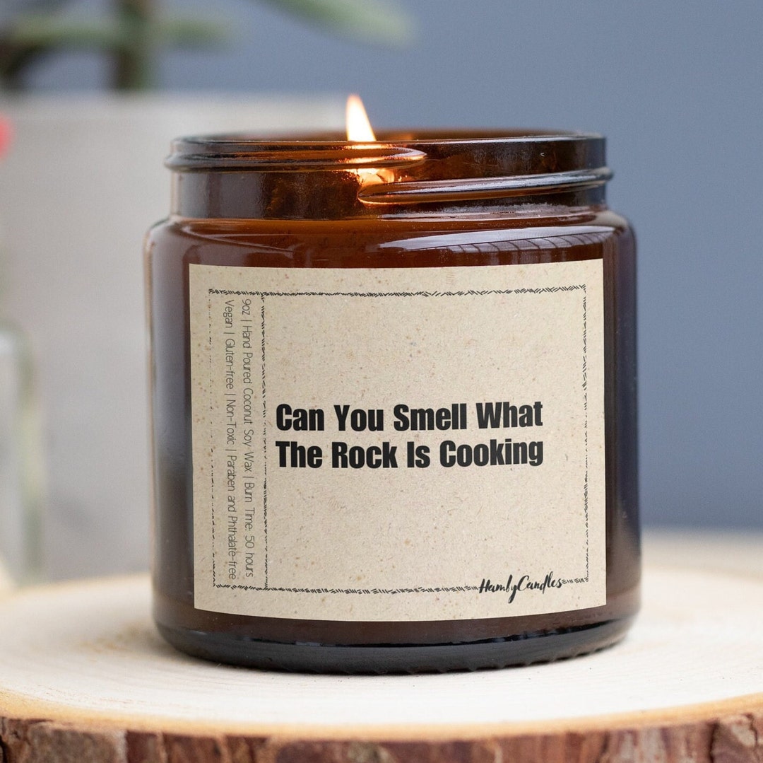 Can You Smell What the Rock is Cooking Funny Candle, Dwayne the Rock ...