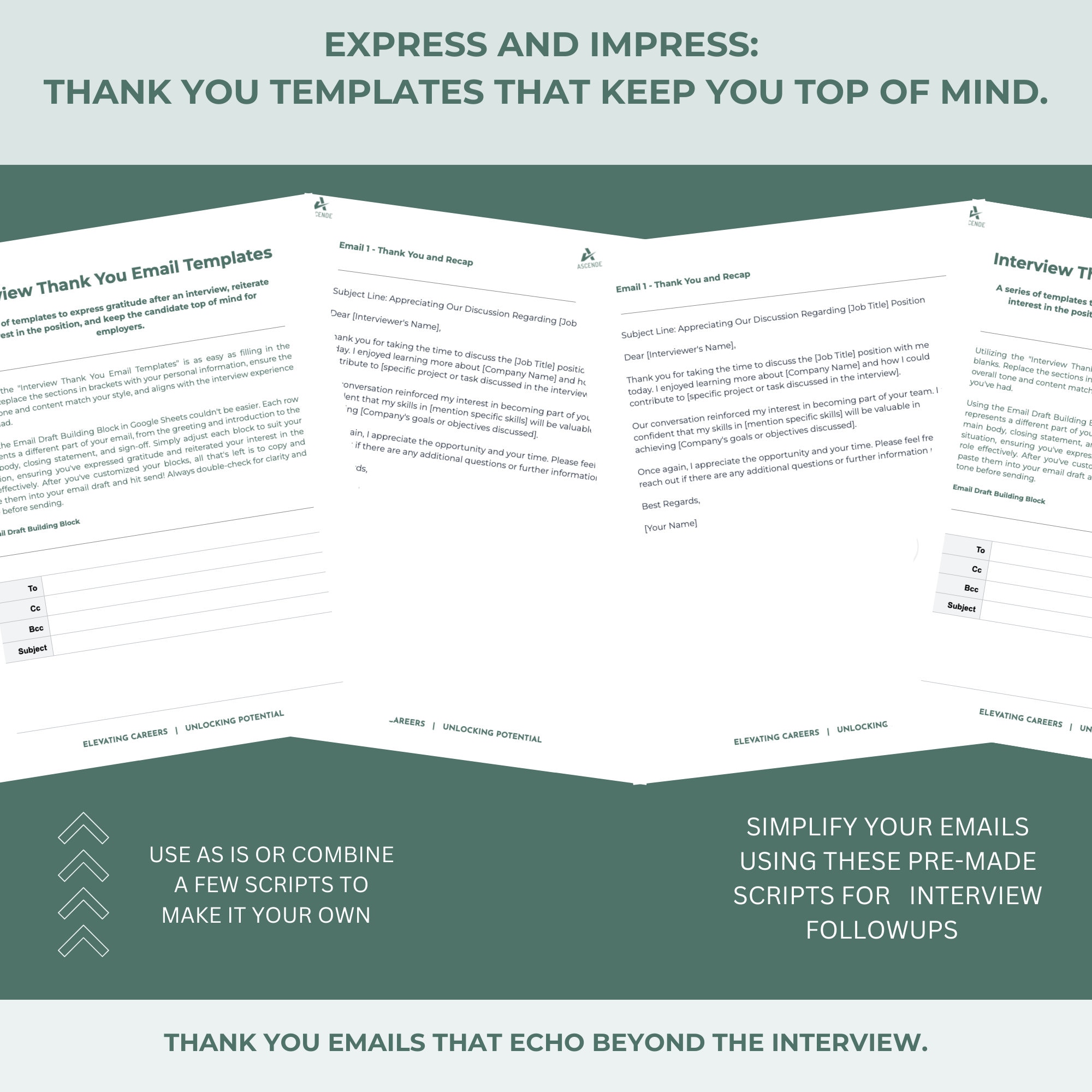 Interview Thank You Email Templates - Etsy