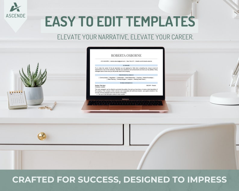 ATS Friendly Resume Template for Google Docs ATS Compatible - Etsy
