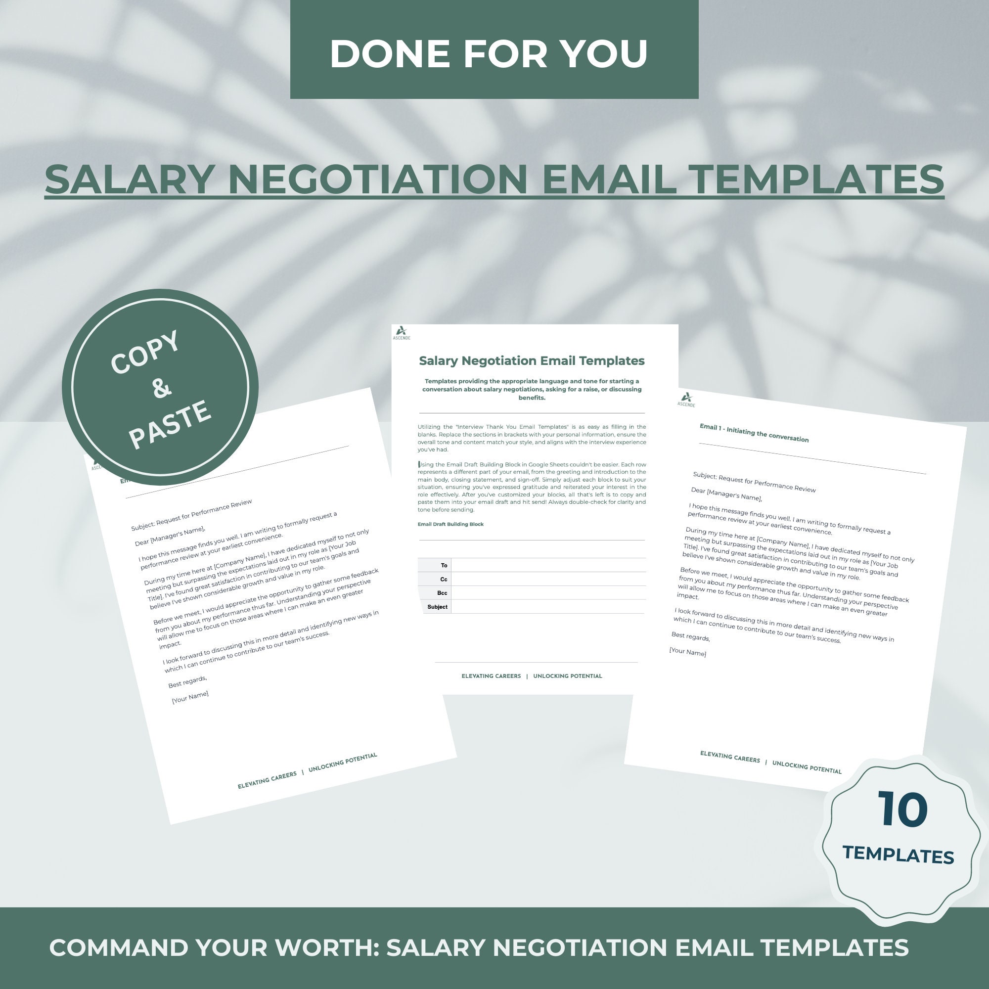 Salary Negotiation Email Templates - Etsy