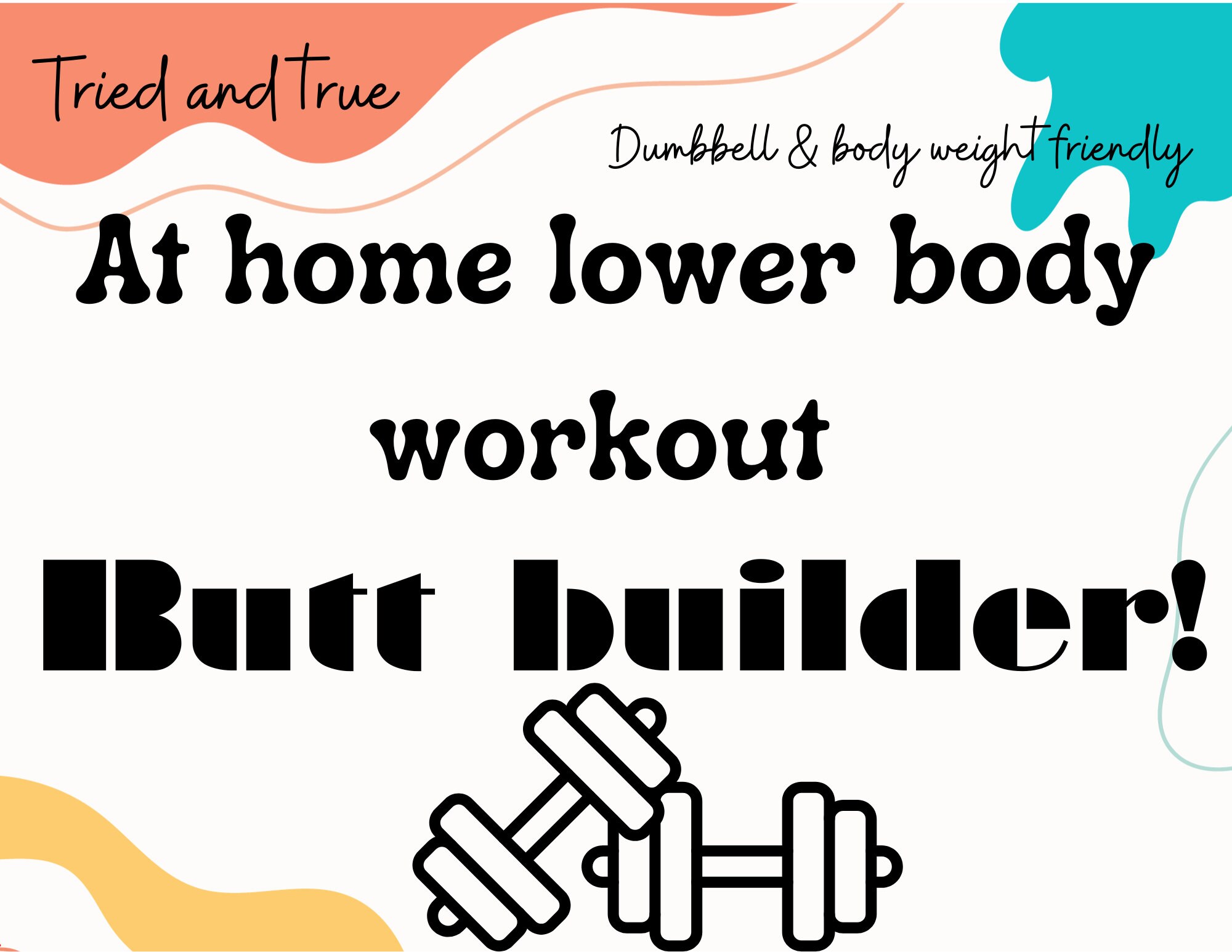 At Home Lower Body Workout Butt Builder Dumbbell And Etsy