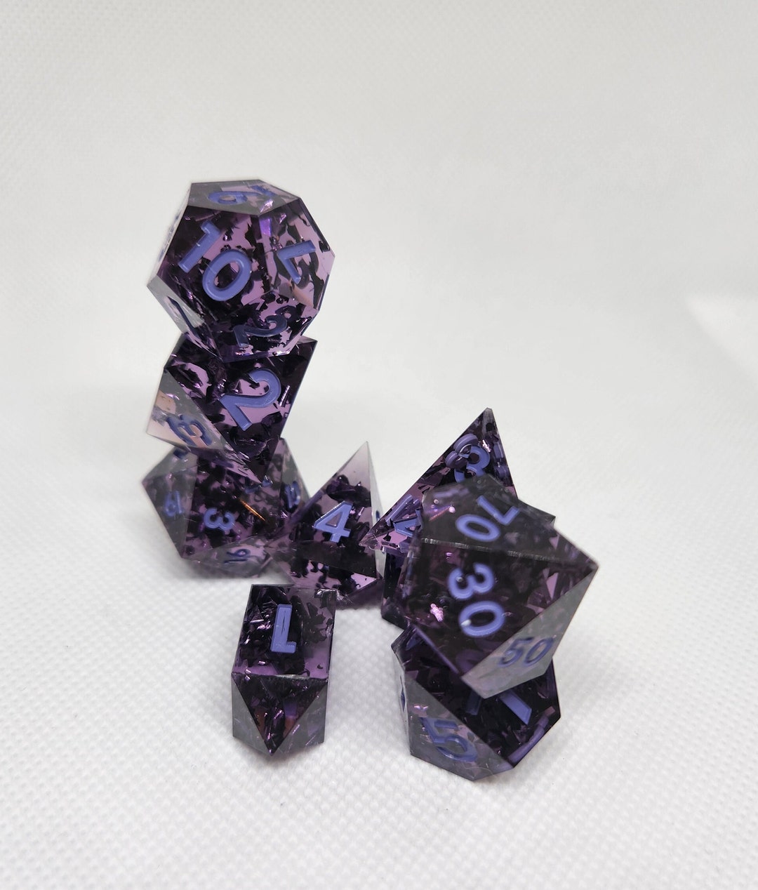 Whispering Twilight Gaming Dice Set Handcrafted Polyhedral RPG Gaming ...