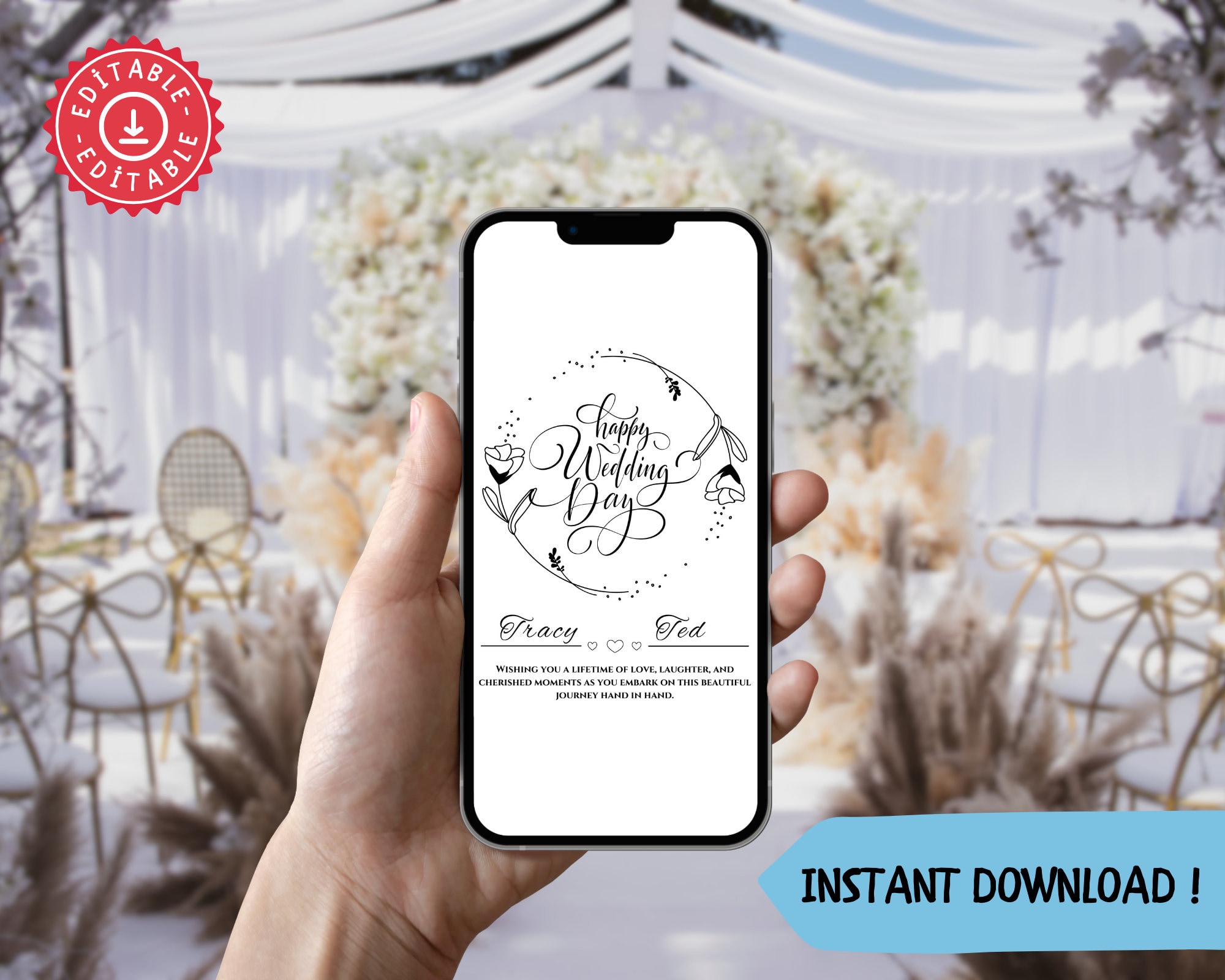 Editable Congratulations Gift Wedding Card Template - Etsy