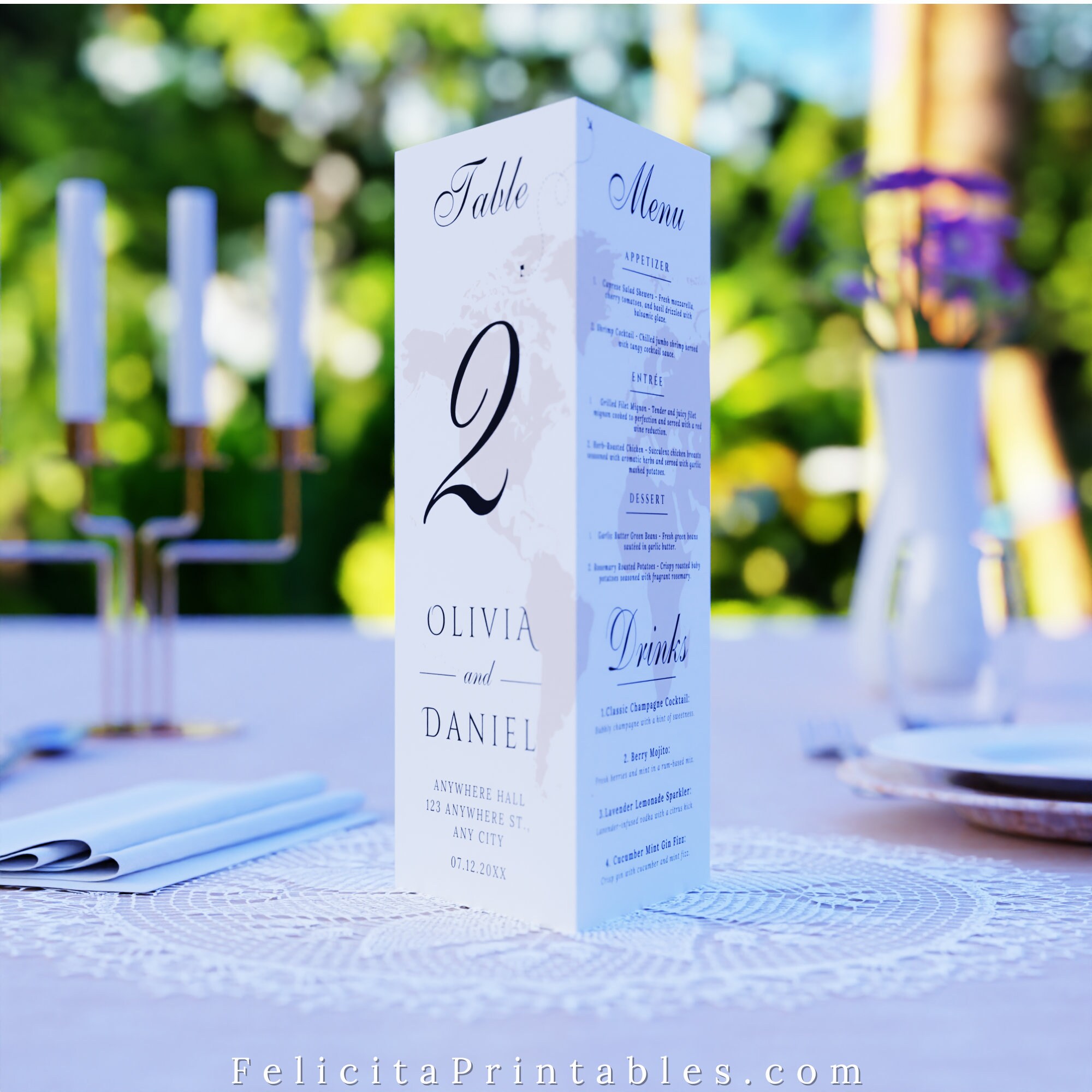 Destination Trifold Wedding Table Sign, Travel Triangle Table Number ...