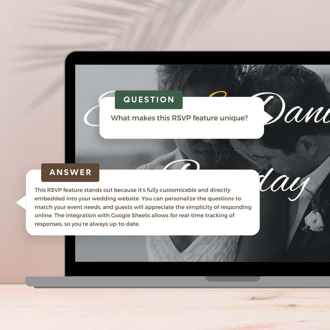 Modern Canva Wedding Website Template, Automated RSVP With Google Forms ...