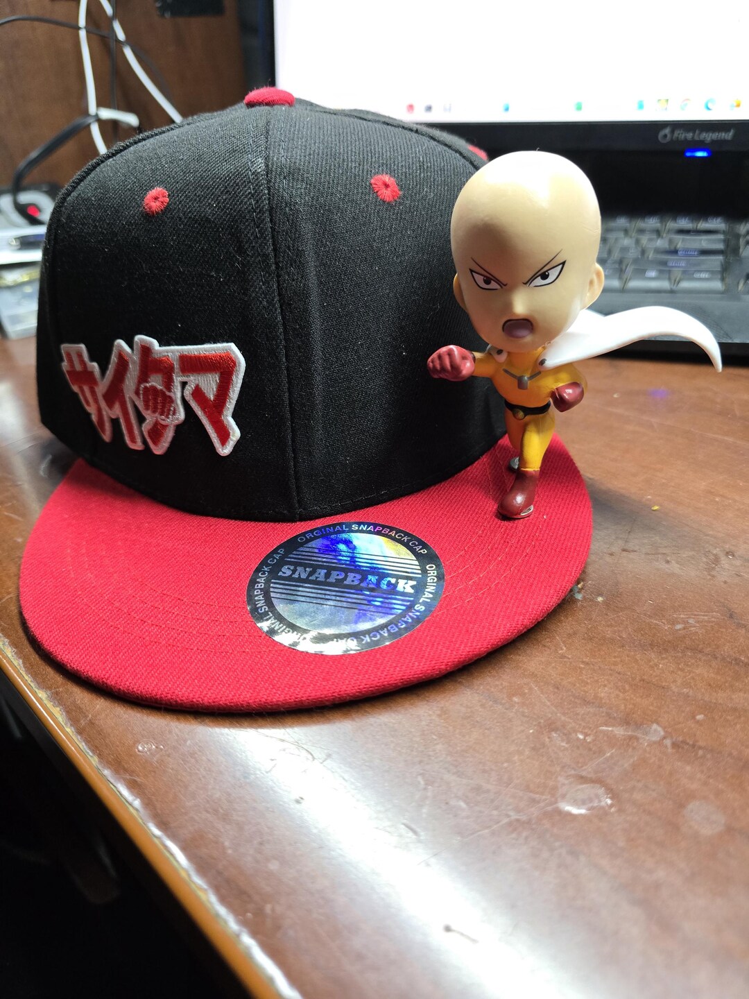 Saitama - One Punch Man - Snapback Hat - Anime - Removable Figurine ...