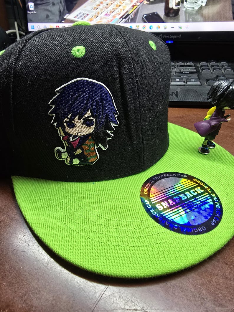 Tomioka - Demon Slayer - Anime - Snapback Hat - Removable Figurine - Etsy